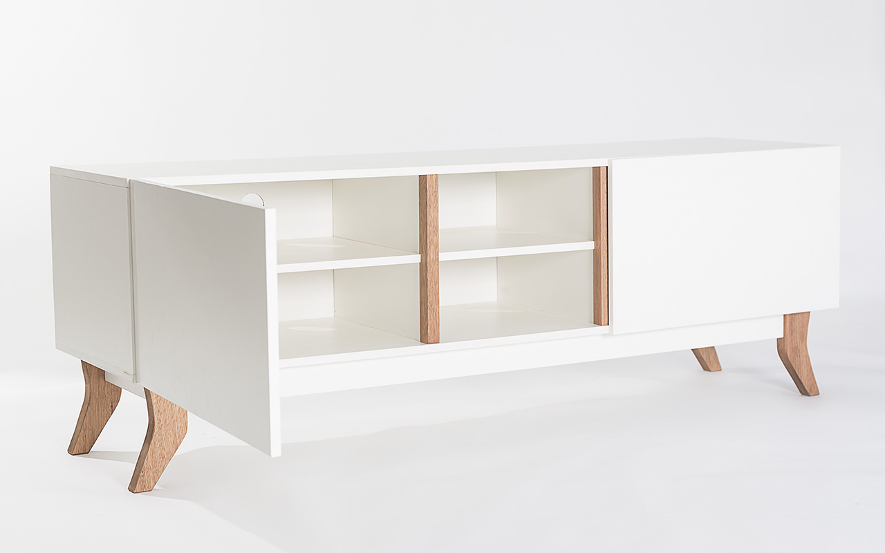 RACK BRANCO PARA TV VINTAGE 1600 MDF 2 PORTAS BRANCA 160x44x55 CM ...