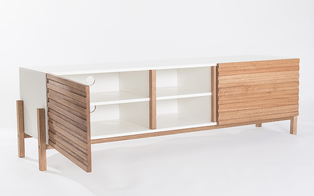 RACK TV CONTEMPORÂNEO MODERNO ERIC 1600 MDF BRANCO PÉS MADEIRA COR ...
