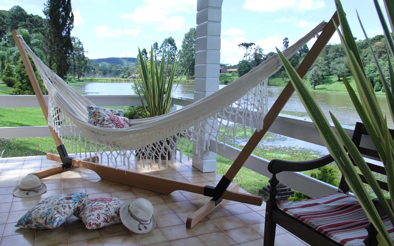 SUPORTE DE REDE LAZY COM ACABAMENTO JATOBÁ - 400x100x157 CM- Compre na ...