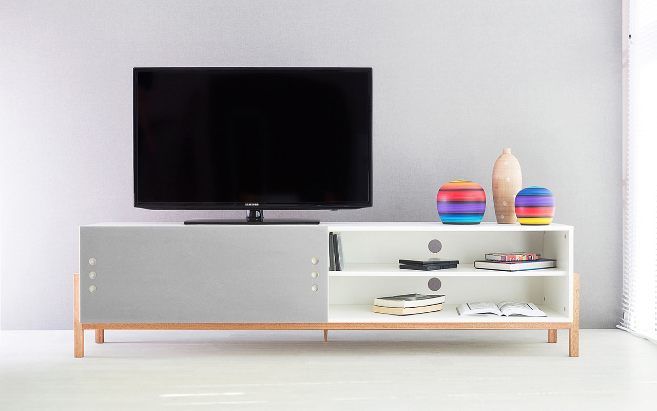 RACK TV CONTEMPORÂNEO MODERNO ERIC 1800 MDF BRANCO PÉS MADEIRA COR ...