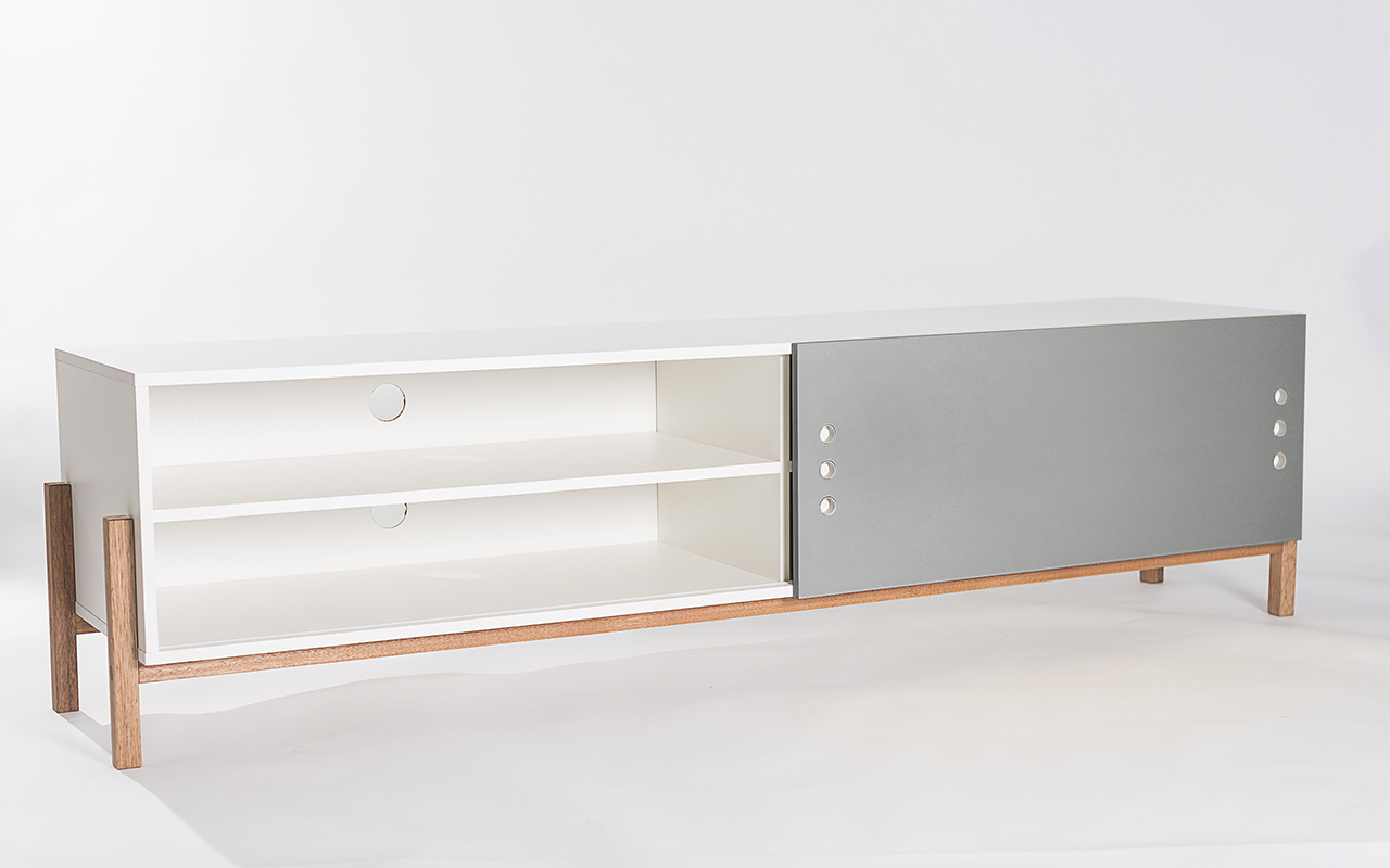 RACK TV CONTEMPORÂNEO MODERNO ERIC 1800 MDF BRANCO PÉS MADEIRA COR ...