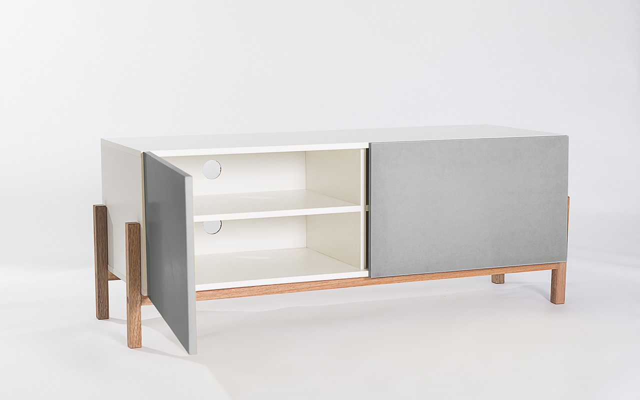 RACK TV CONTEMPORÂNEO MODERNO ERIC 1200 MDF BRANCO PÉS MADEIRA COR ...