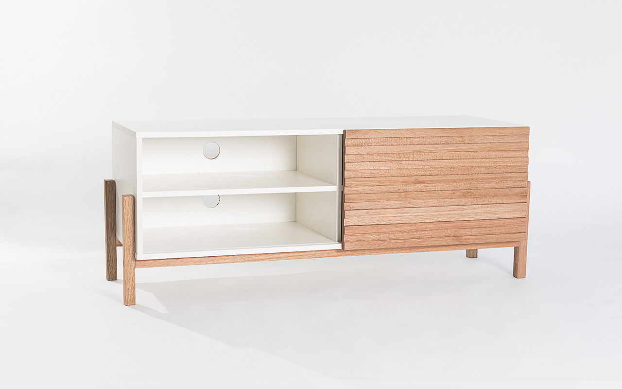 RACK TV CONTEMPORÂNEO MODERNO ERIC 1200 MDF BRANCO PÉS MADEIRA COR ...
