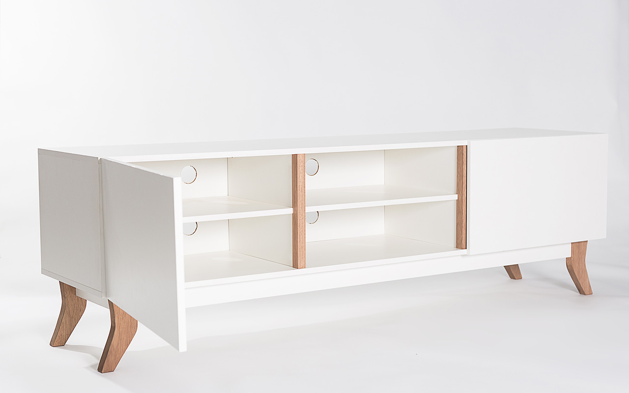 RACK BRANCO PARA TV VINTAGE 1800 MDF 2 PORTAS BRANCA 180x44x55 CM ...