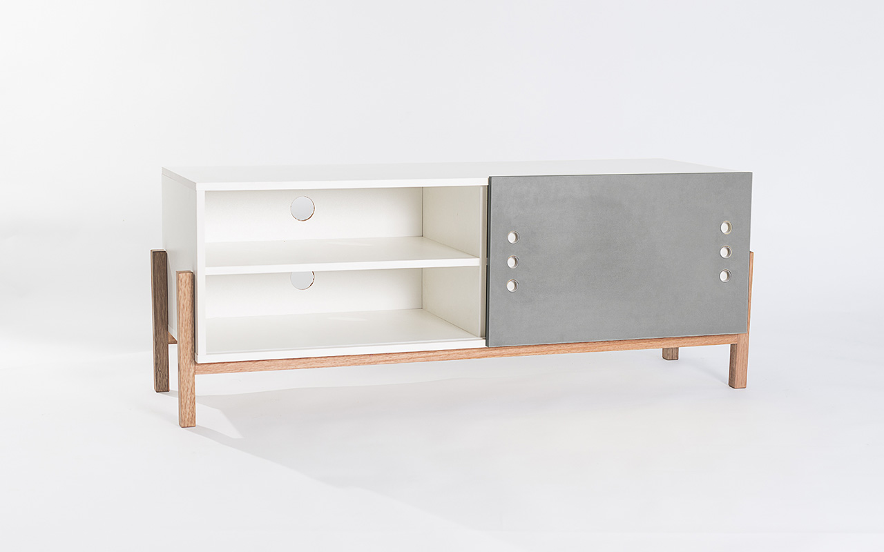 RACK TV CONTEMPORÂNEO MODERNO ERIC 1200 MDF BRANCO PÉS MADEIRA COR ...